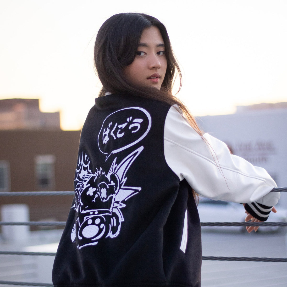 MHA Baku Bear Varsity Jacket - SparkTrendz